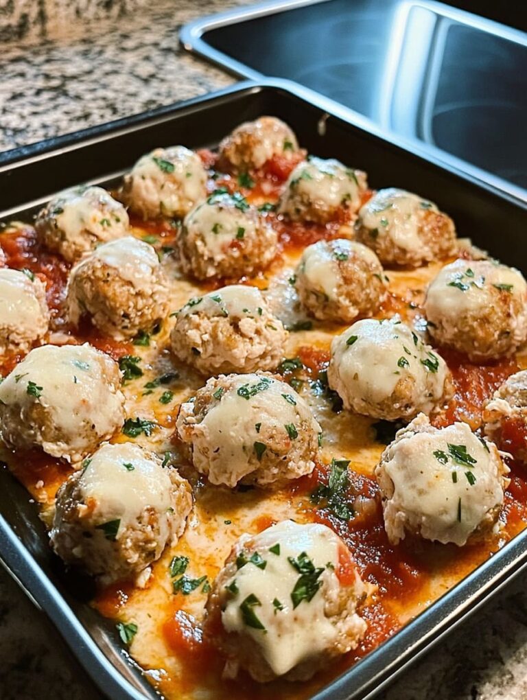 Baked Chicken Ricotta Meatballs - Easy sweet meal