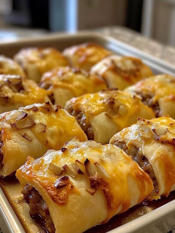 Cheese and Onion Sausage Rolls - Easy sweet meal