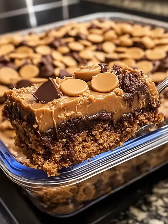 Peanut Butter Cup Dump Cake – Gooey Chocolate Dessert - Easy sweet meal