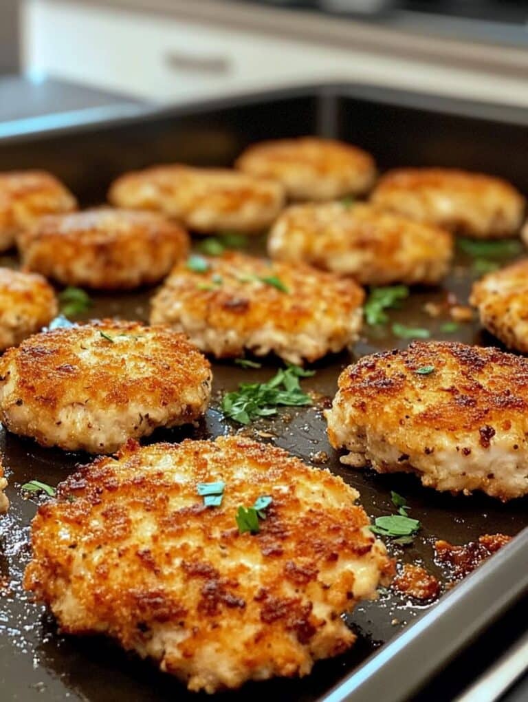 Baked Chicken Rissoles - Easy sweet meal
