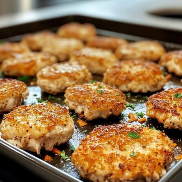 Baked Chicken Rissoles - Easy sweet meal