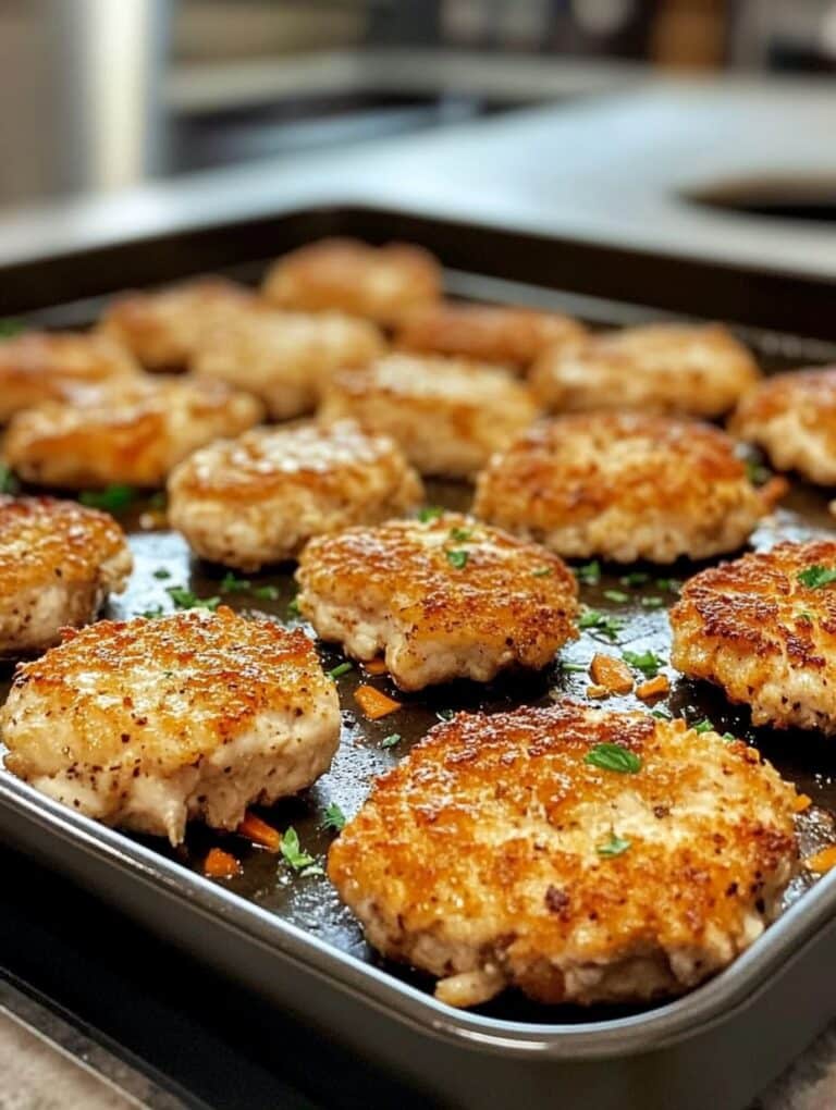 Baked Chicken Rissoles - Easy sweet meal