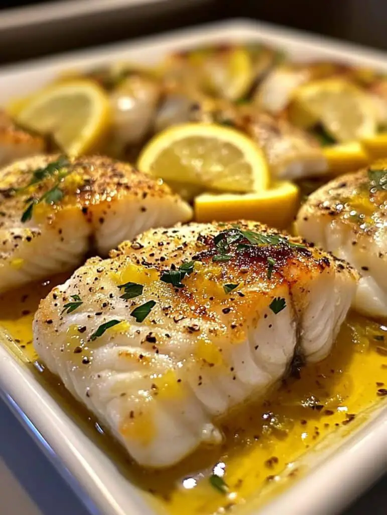 Baked Cod with Lemon and Garlic - Easy sweet meal