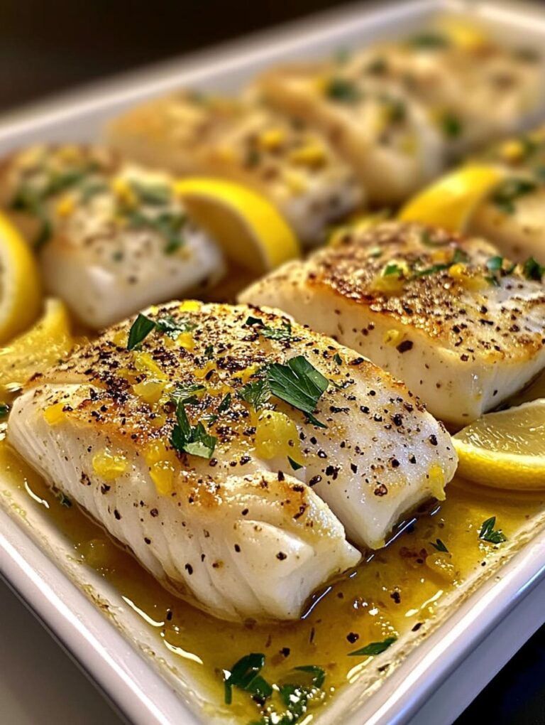 Baked Cod with Lemon and Garlic - Easy sweet meal