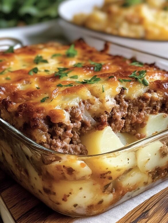 Loaded Potato & Meatloaf Casserole - Easy sweet meal