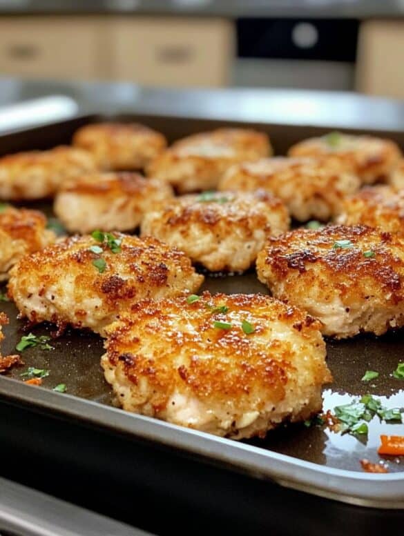 Baked Chicken Rissoles - Easy sweet meal