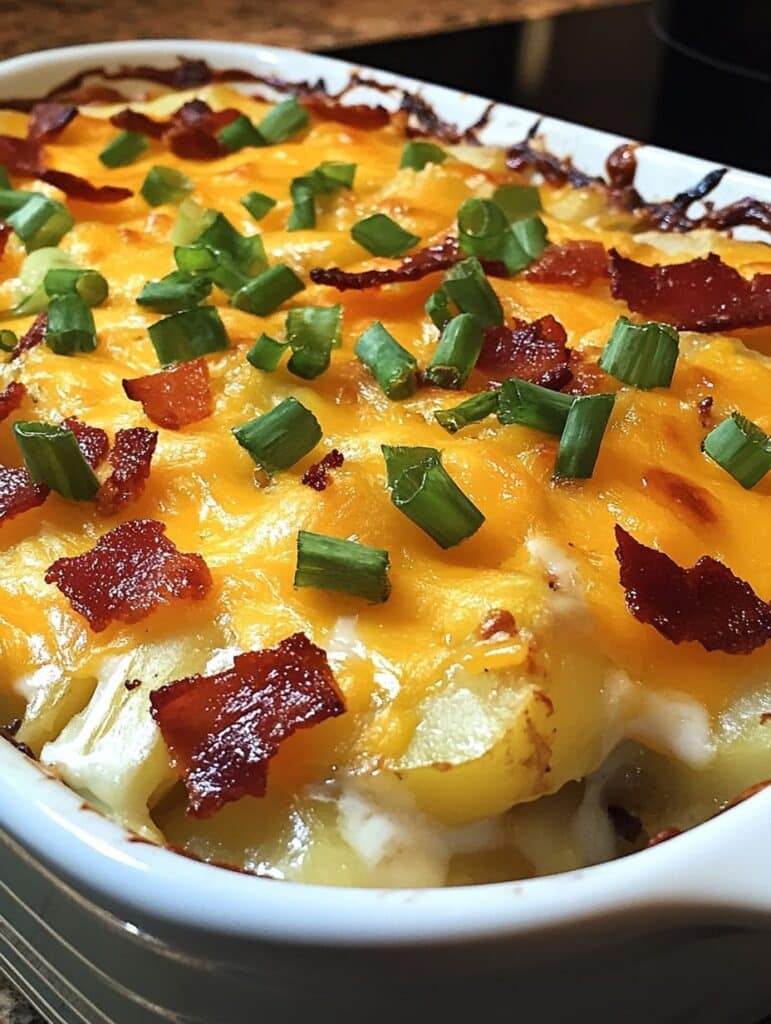 Loaded Cheesy Potato Casserole - Easy sweet meal