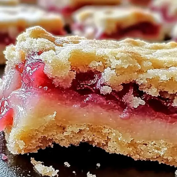Rhubarb Shortbread Bars - Easy sweet meal