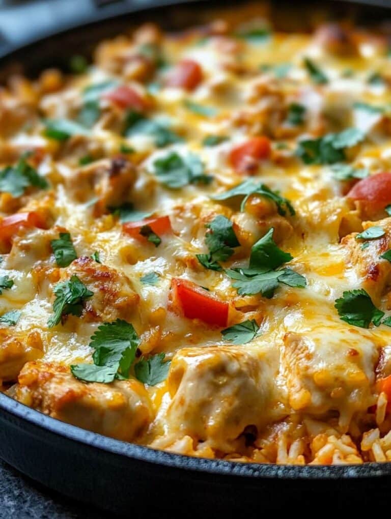 Mexican Queso Chicken and Rice - Easy sweet meal