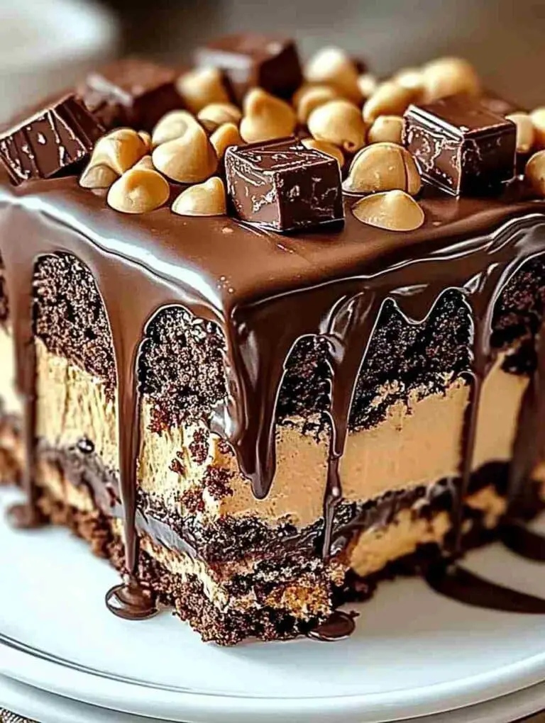 Chocolate Snickers Cake Rich Layered Candy Bar Dessert - Easy sweet meal