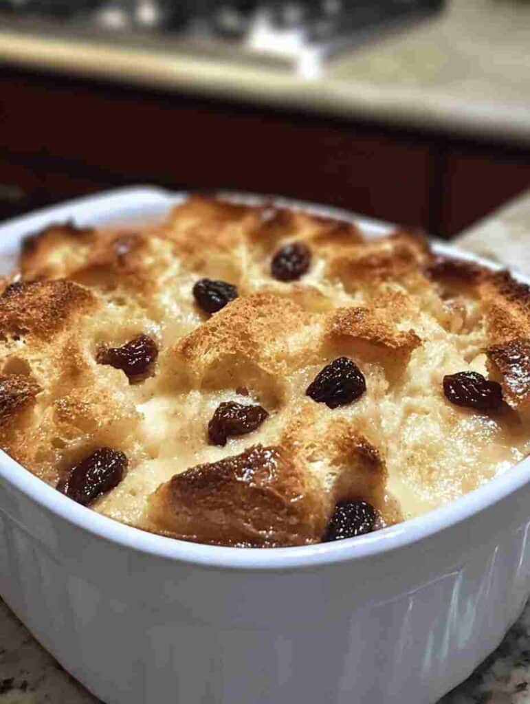 Cinnamon Raisin Bread Pudding - Easy sweet meal