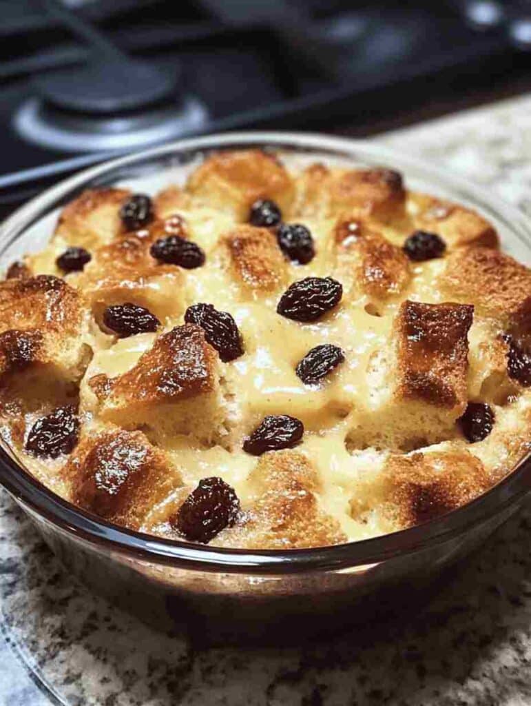 Cinnamon Raisin Bread Pudding - Easy sweet meal