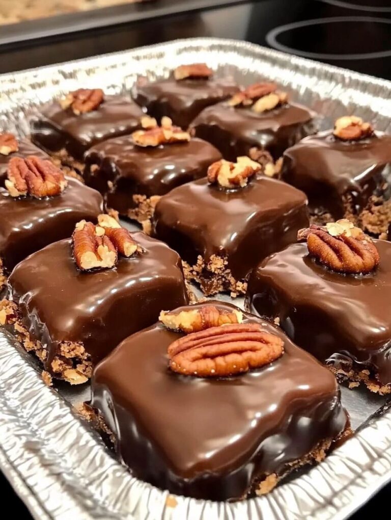 Homemade Turtle Candy with Pecans and Caramel - Easy sweet meal