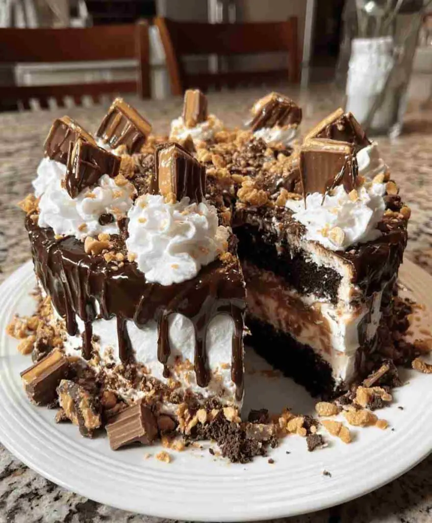 Reese’s Overload Ice Cream Sundae Cake Recipe - Easy sweet meal