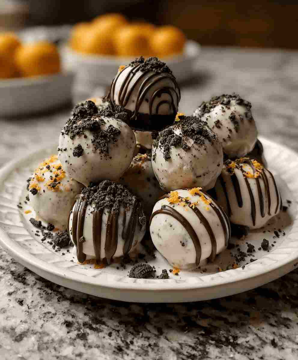 No Bake Pumpkin Oreo Balls - Easy sweet meal